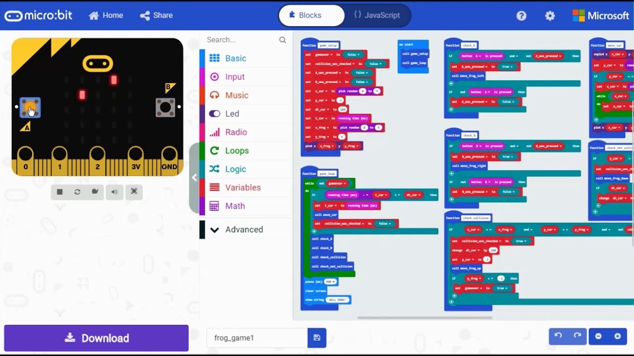 micro:bit - new 2-LED game - YouTube