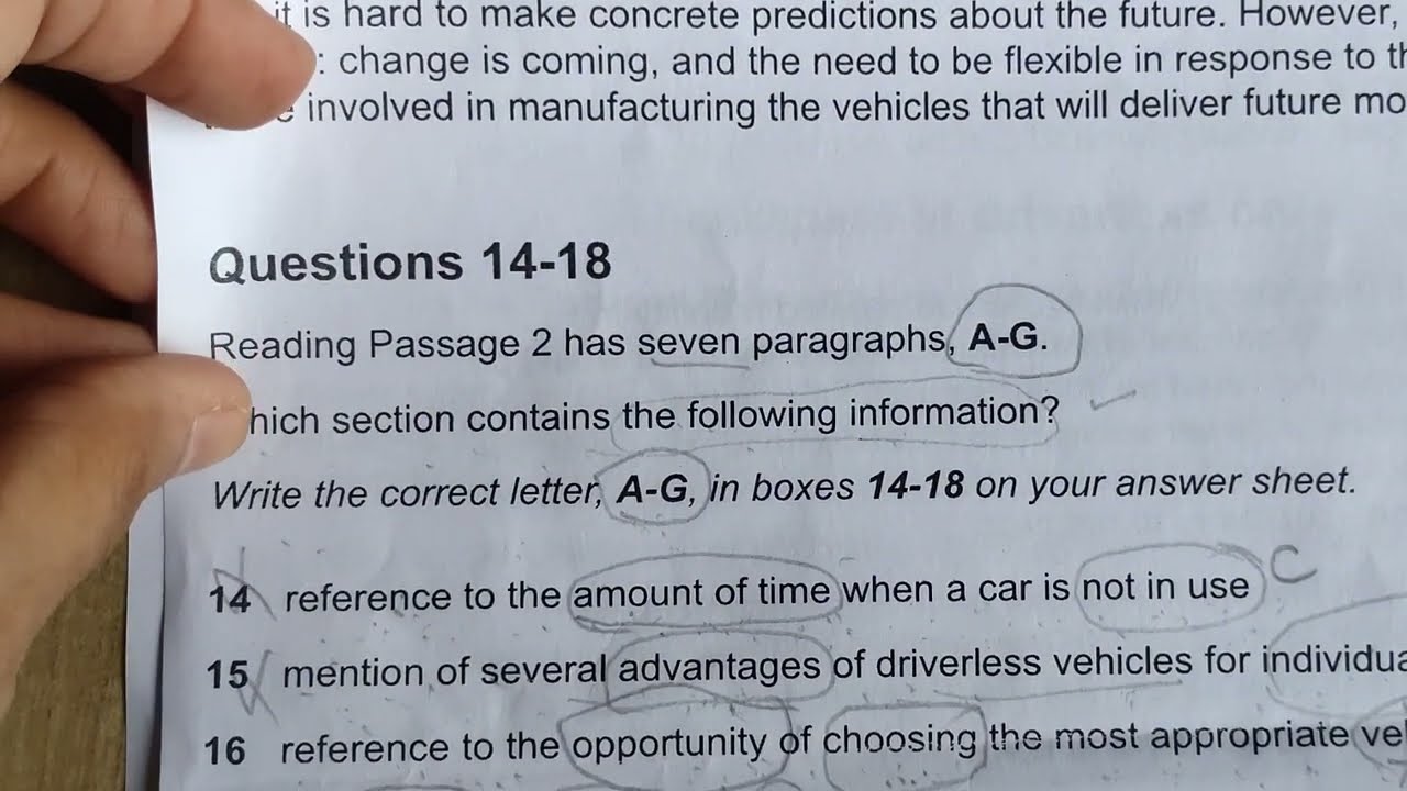 IELTS15 Reading Driverless Cars reading answers with FULL explanation ...