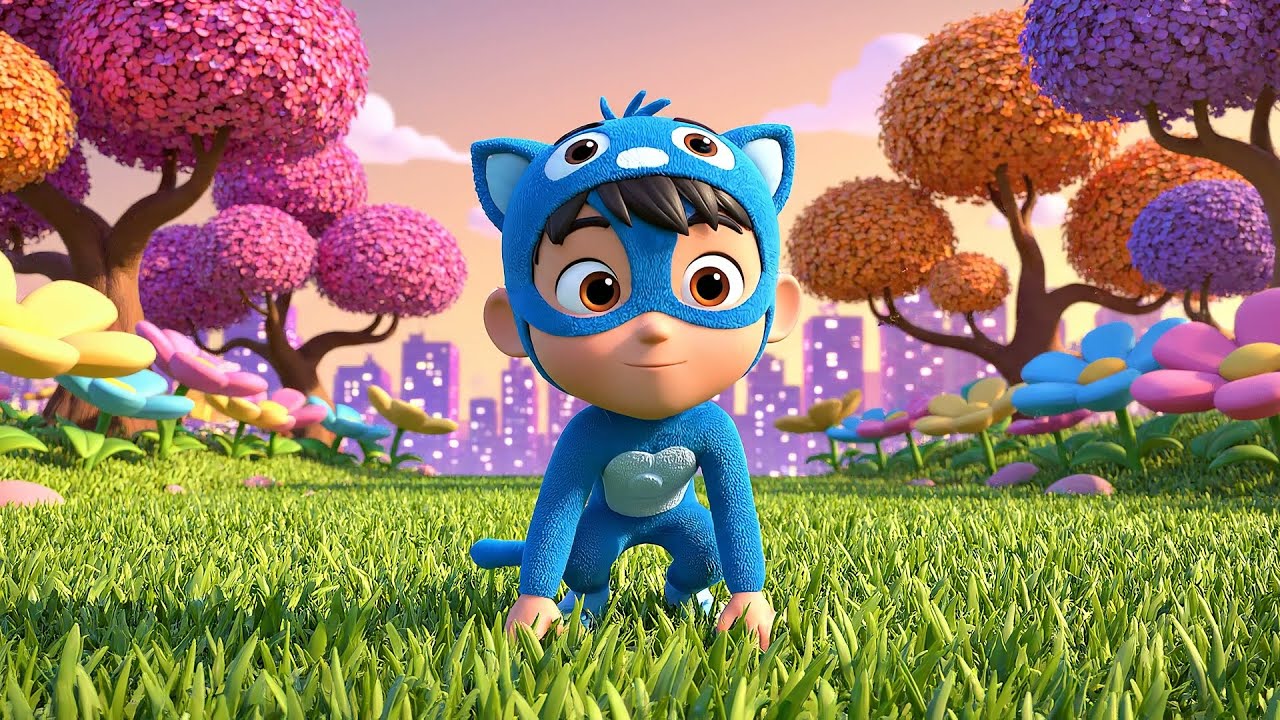 El bebé Catboy de PJ Masks falló su salto | Canciones Infantiles y ...