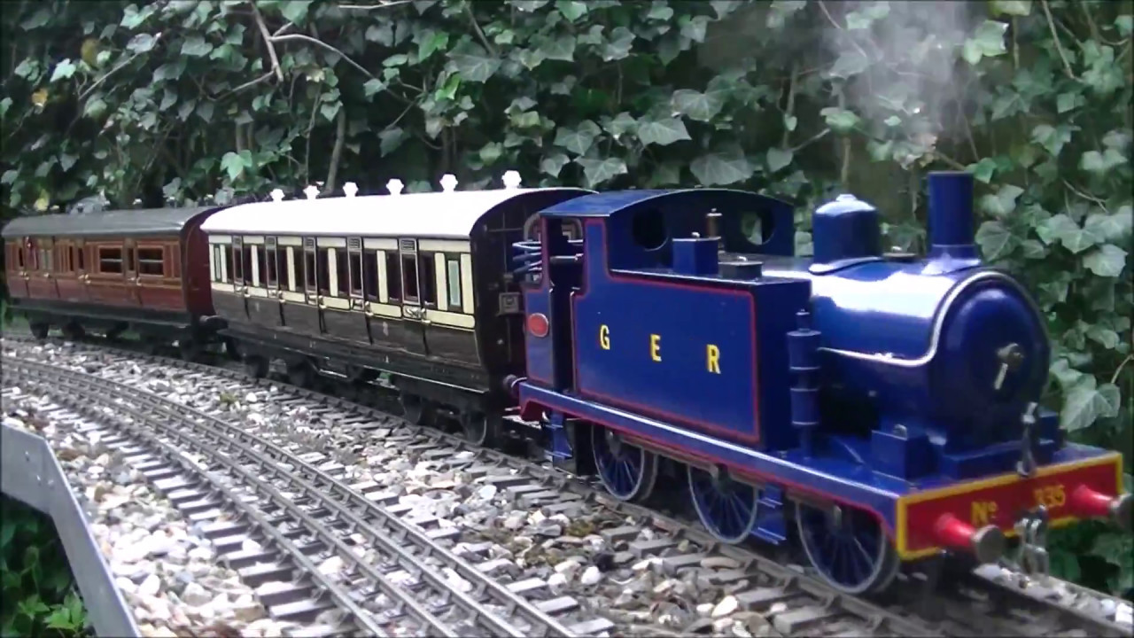 ASTER GER locomotive with BING LNWR and Midland coaches - YouTube