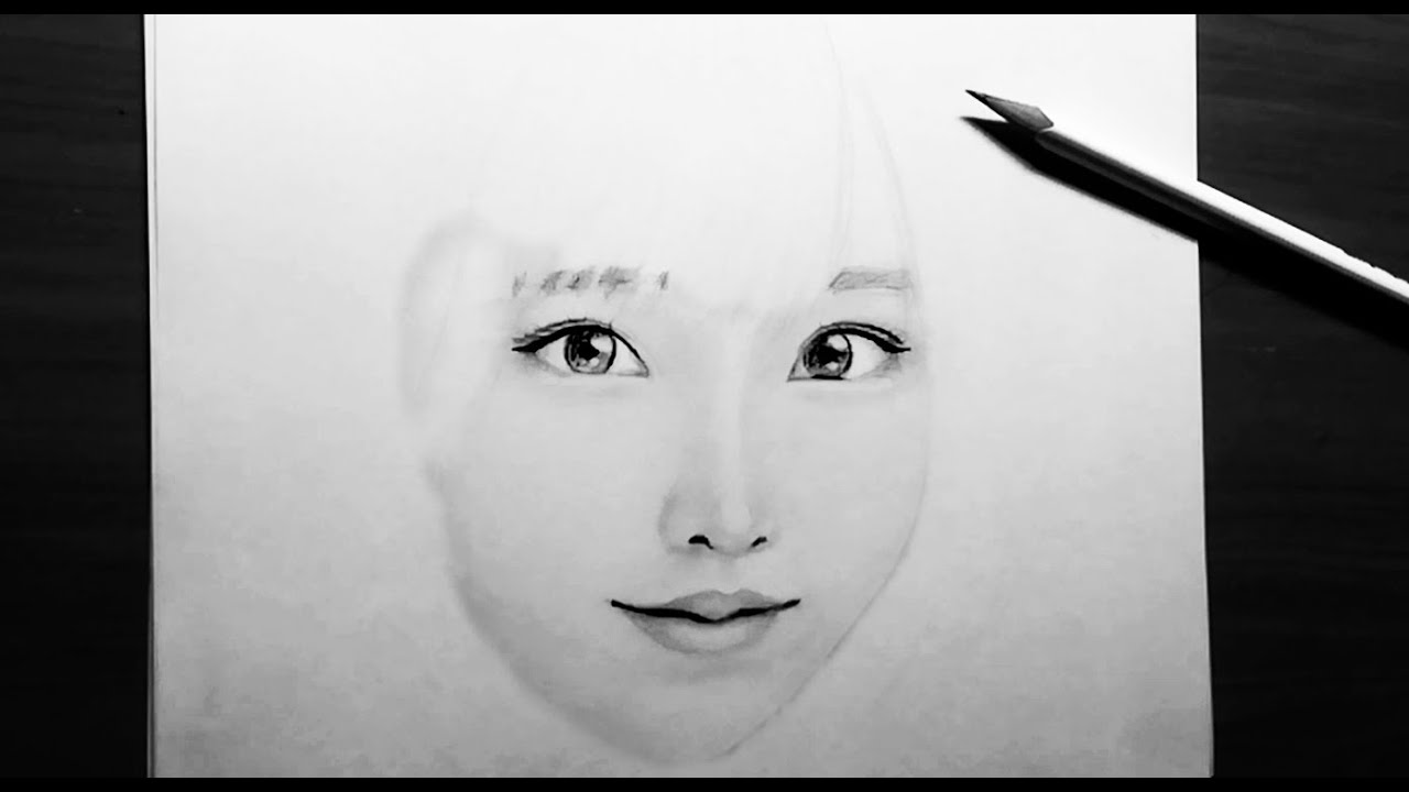drawing a Girl's Face (Asian girl) part1 - YouTube