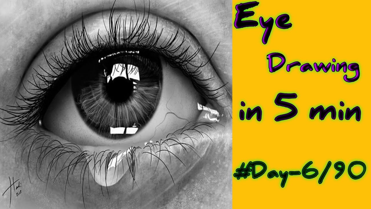 Eye Drawing Tutorial || 90 Days Drawing Challenge || Everyday Drawing ...