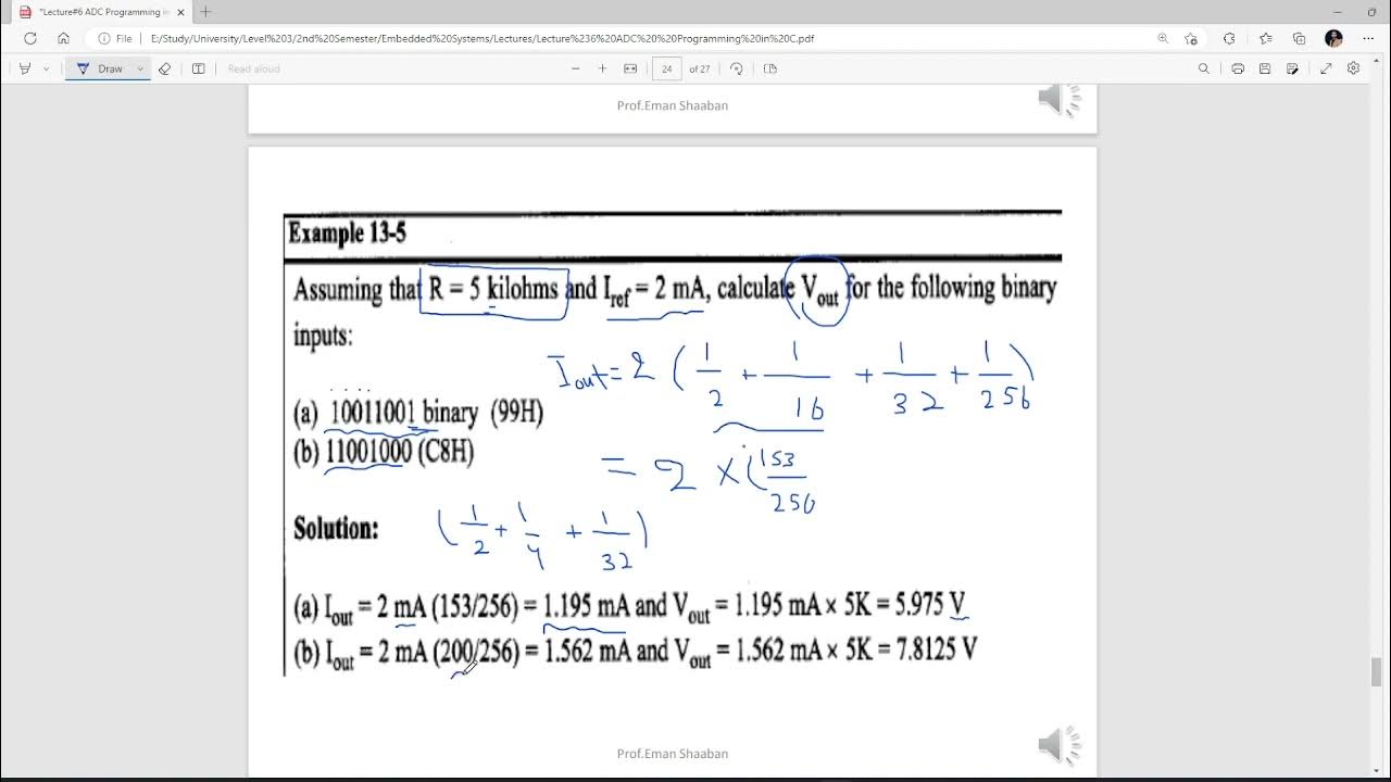 Embedded Systems | Lecture 6 (3/3) - Digital-Analog Converter - YouTube