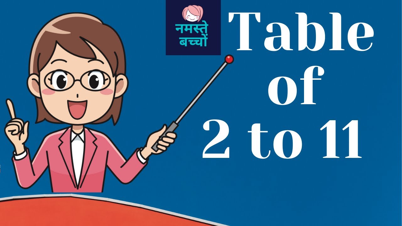 Table of 2 To 11|| learn multiplication || for kids - YouTube