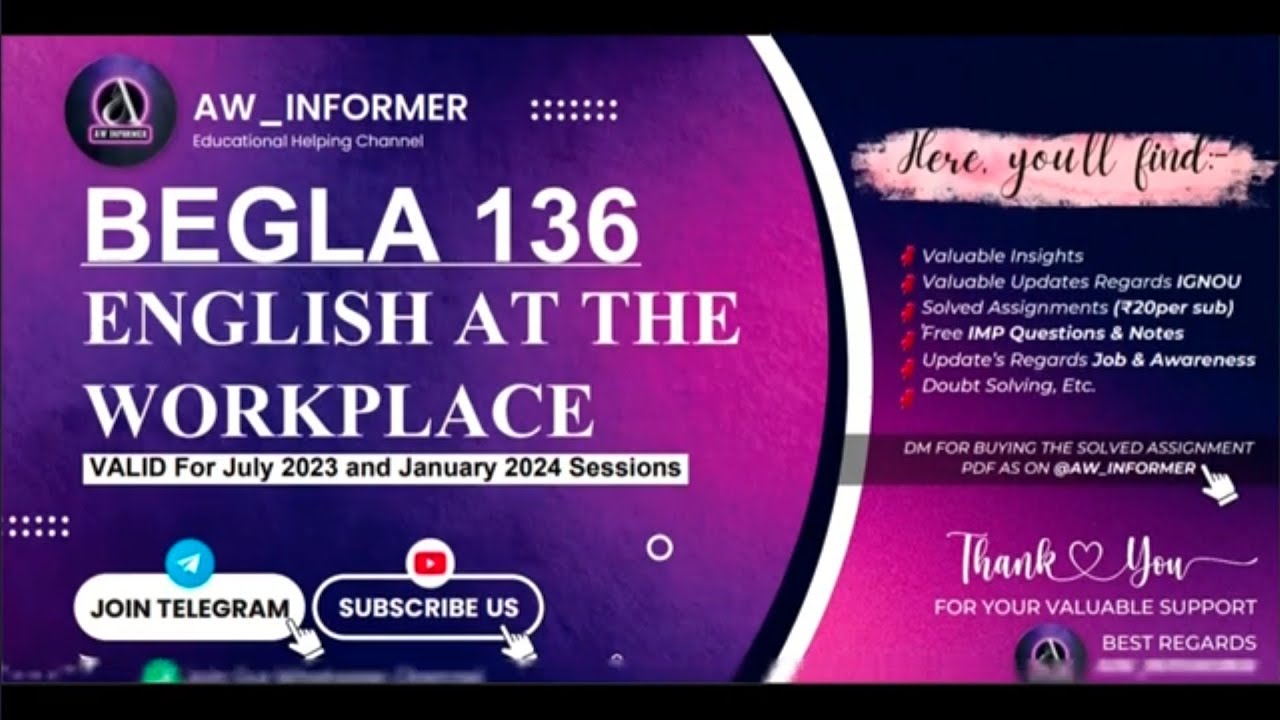 BEGLA 136 SOLVED ASSIGNMENT IN ENGLISH 23-24 | BEGLA 136 SOLVED ...