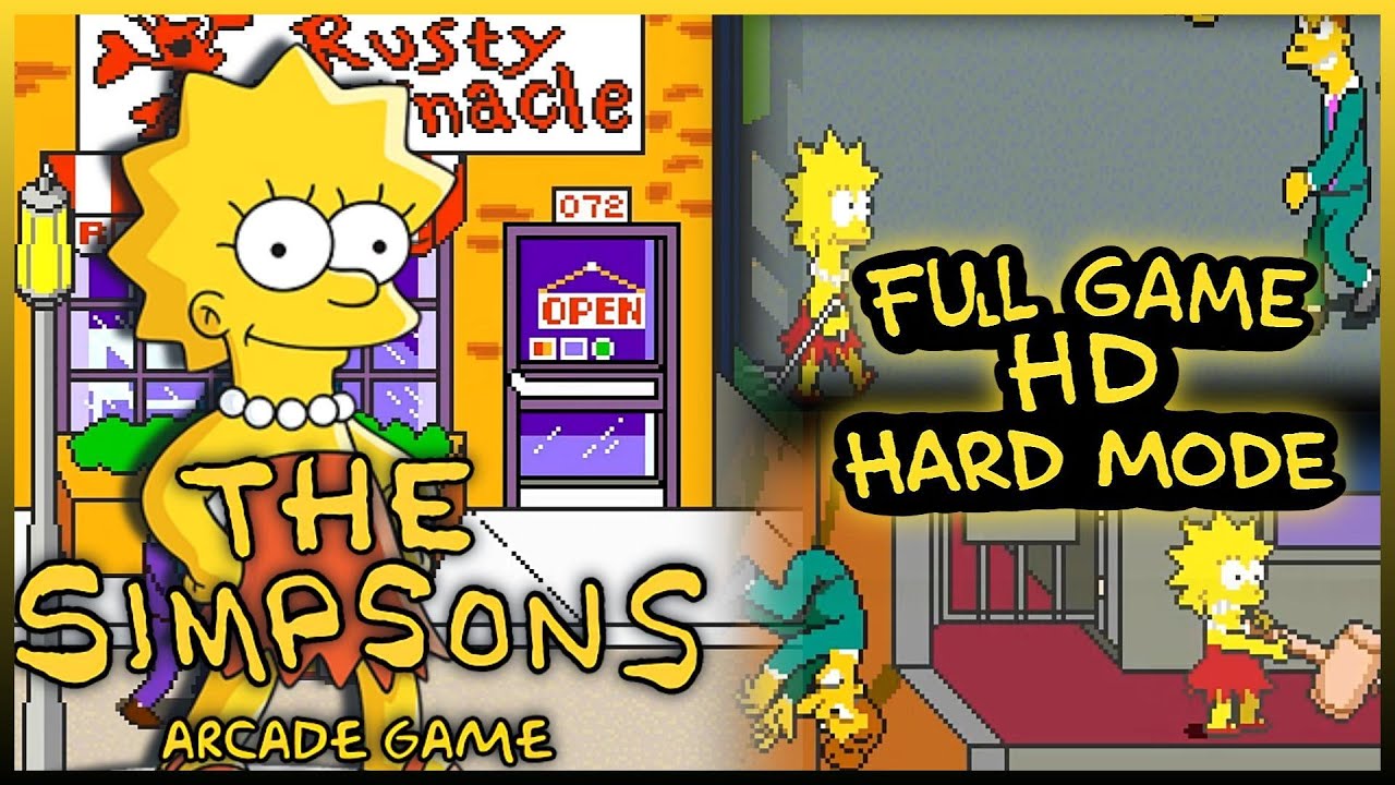 The Simpsons Arcade Game - HARD MODE Lisa Full Gameplay -| NO DEATH ...