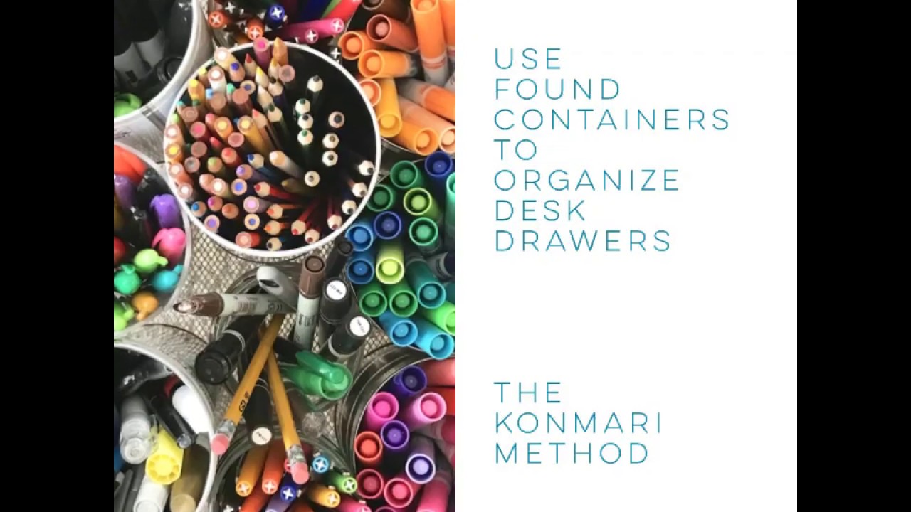 Konmari desk drawer organization - YouTube