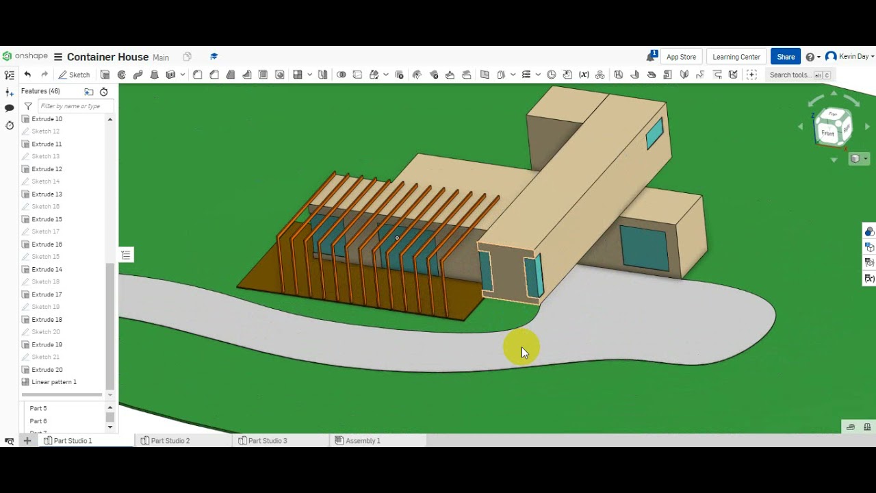 Container House Project: Video 4- Onshape -Adding extra features - YouTube