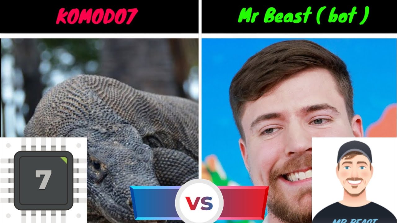 MR BEAST ( BOT ) vs KOMODO7 - YouTube