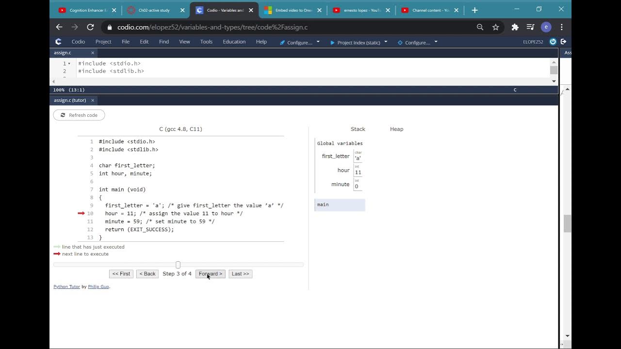 Codio Variables and Types - YouTube