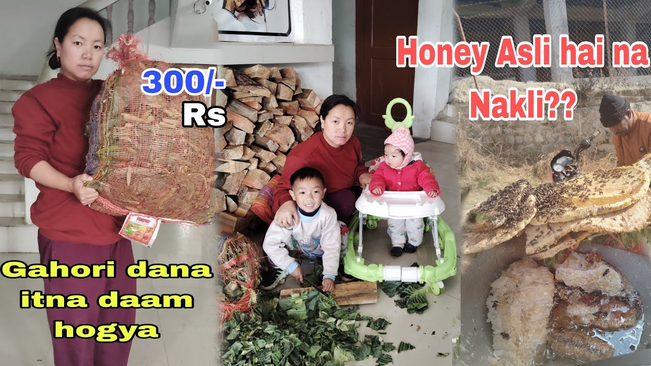 Honey kharida rasta se || pig dana kharidke laya market se || Arunachal ...