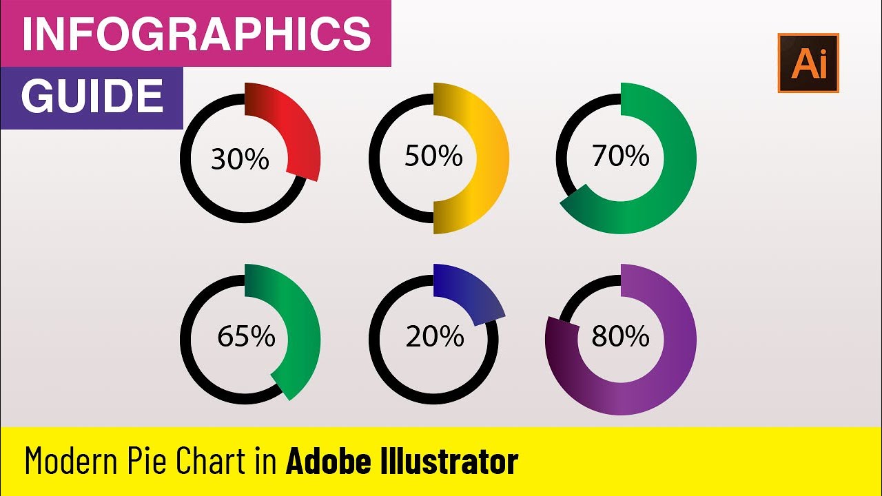How to Make Modern Style Pie Chart in Adobe Illustrator ...