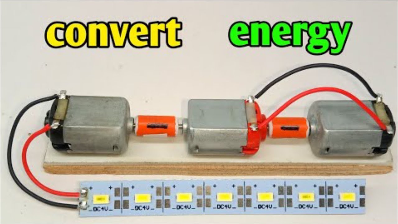 How to make electricity from 3dc motor | convert energy with small dc ...