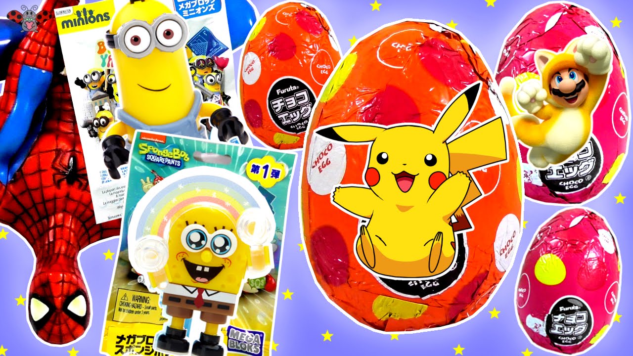 BRINQUEDOS SURPRESA! OVOS SURPRESA Pokémon e Super Mario, MEGA BLOKS ...