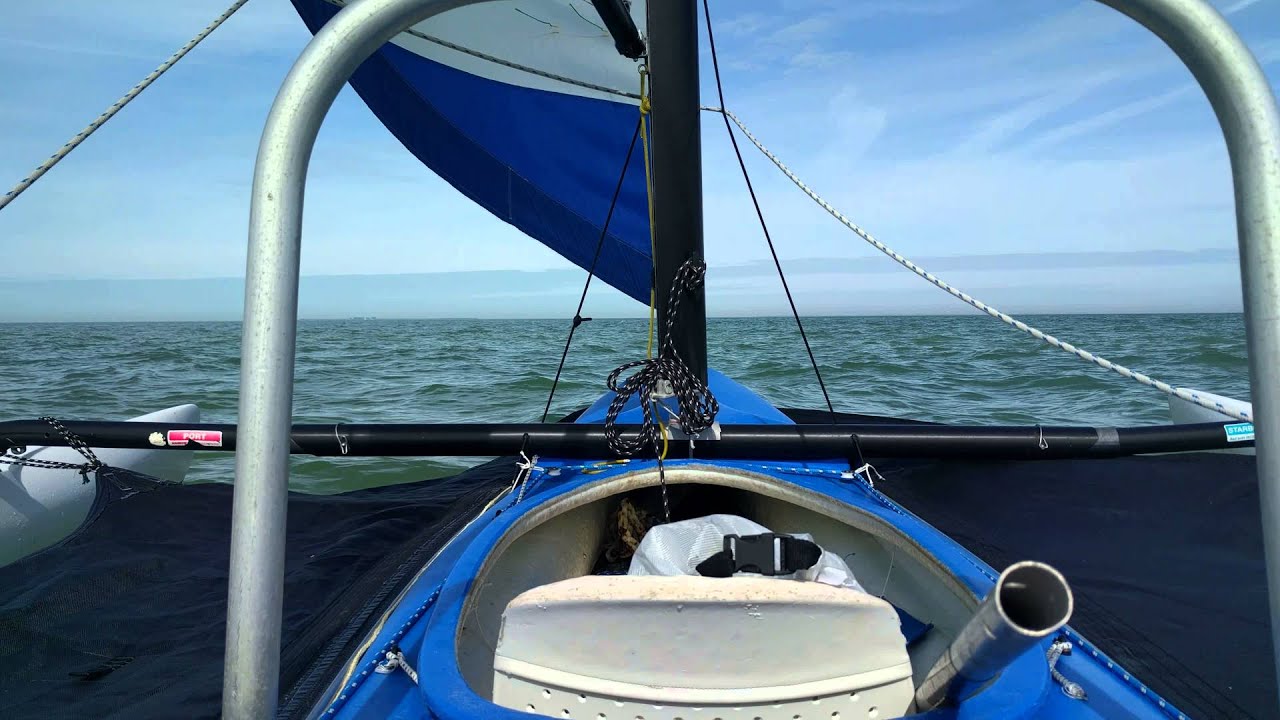 2016 January sailing in Tampa Bay on a Windrider 17 from Bimini Bay ...