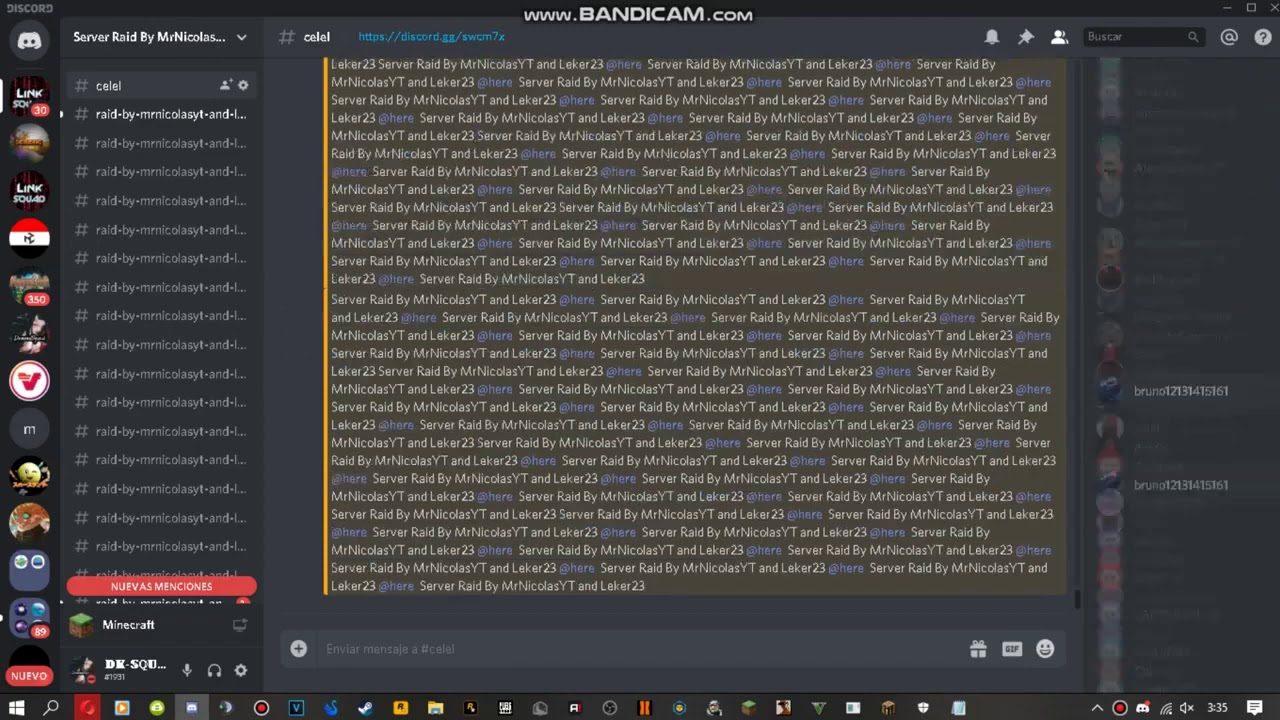 Discord Server Raid by MrNicolasYT ft Leker23 & TheFrancoPlay 150 ON ...