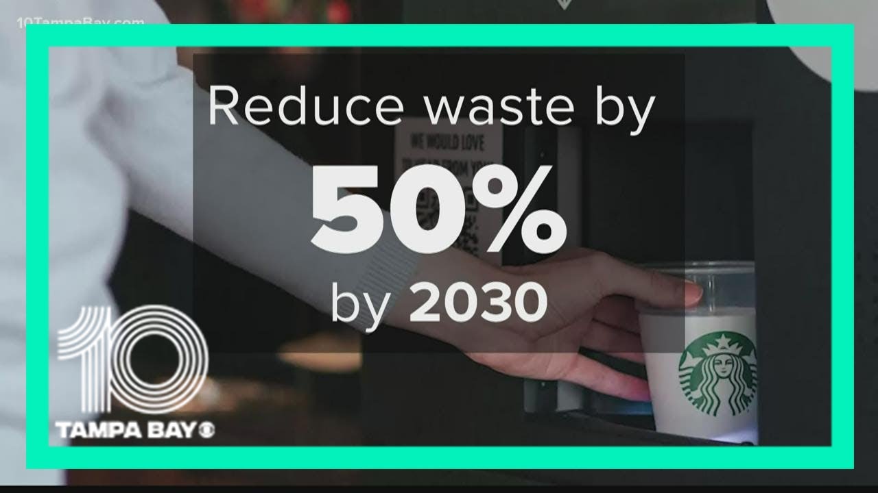 Starbucks aims to reduce waste with a reusable cup program - YouTube