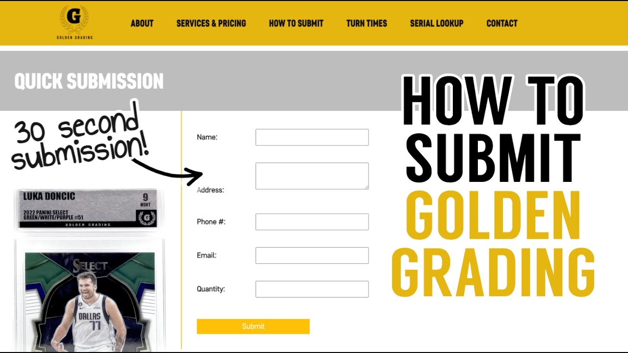 Golden Grading EASY 30 Second Submission Tutorial - How to Submit - YouTube