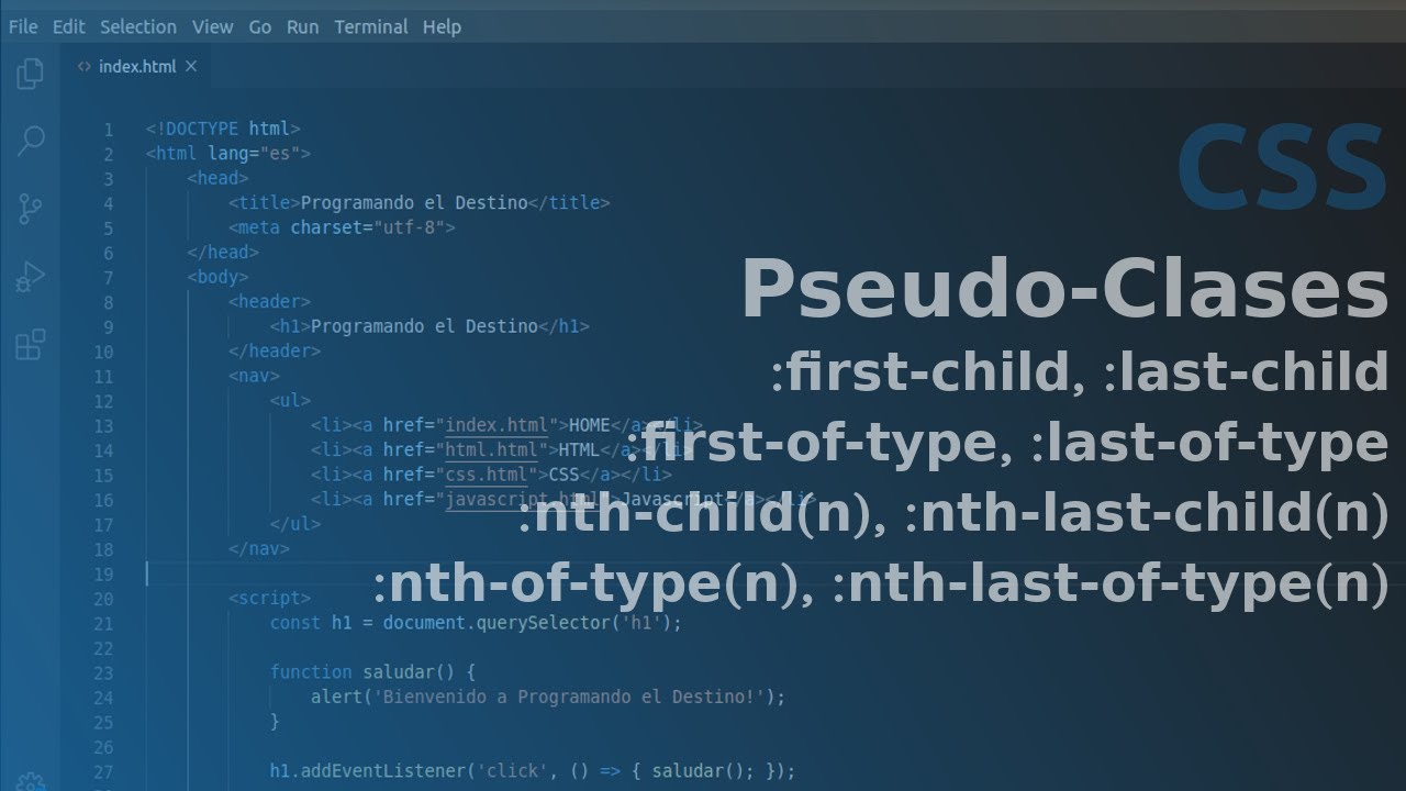 Curso De Css Pseudo Clases First Last Nth Youtube