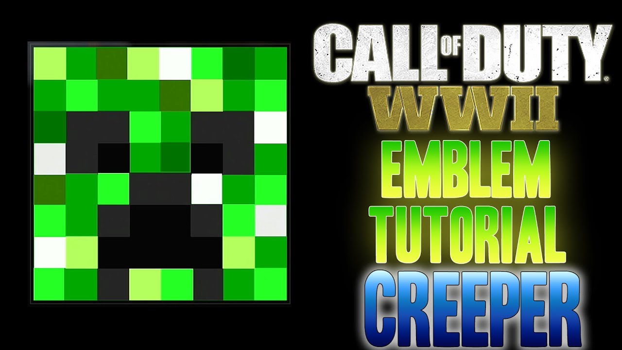 MineCraft Creeper - Call of Duty COD WW2 WWII ( EASY ) Emblem Tutorial ...