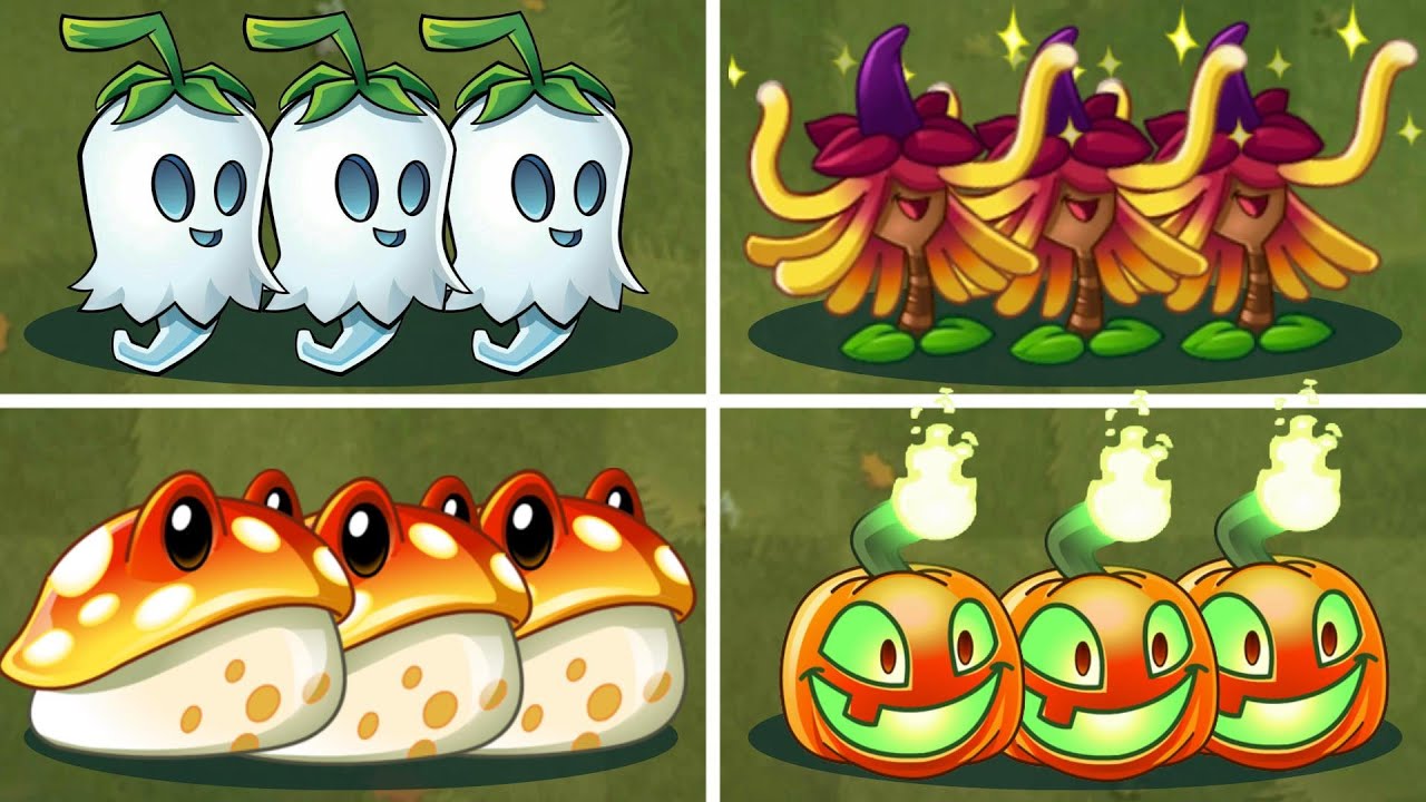 4 Best Plants HALLOWEEN Vs. Team Zombies HALLOWEEN - Who Will Win ...