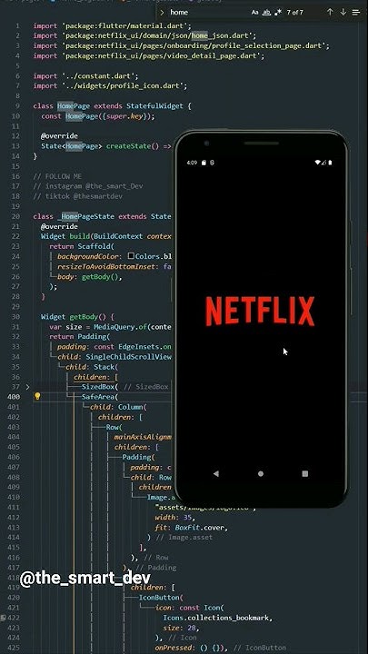 Flutter Netflix Ui 💙 Flutter Programming Youtube