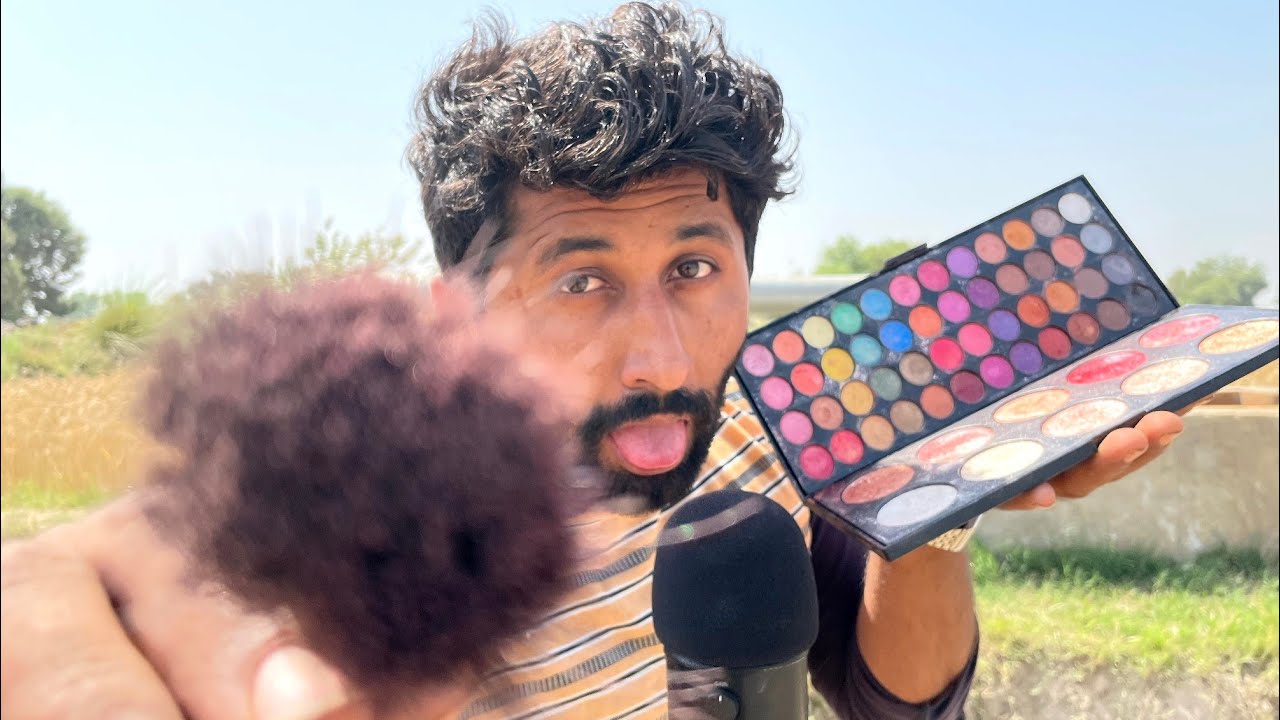 ASMR -Fast & Aggressive spit painting your zombie Makeup 💄👺 - YouTube