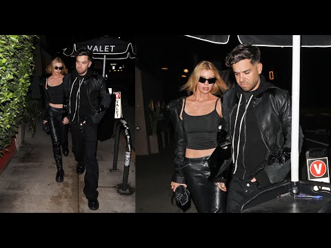 Model Stella Maxwell Holds Hands With A Male Friend As They Arrive at Giorgio Baldi For Dinner!