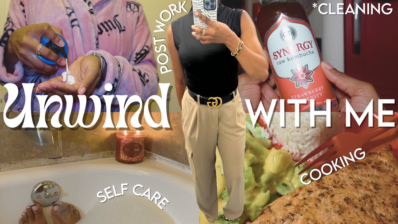 UNWIND WITH ME AFTER WORK *reset and recharge* self-care + cooking ...