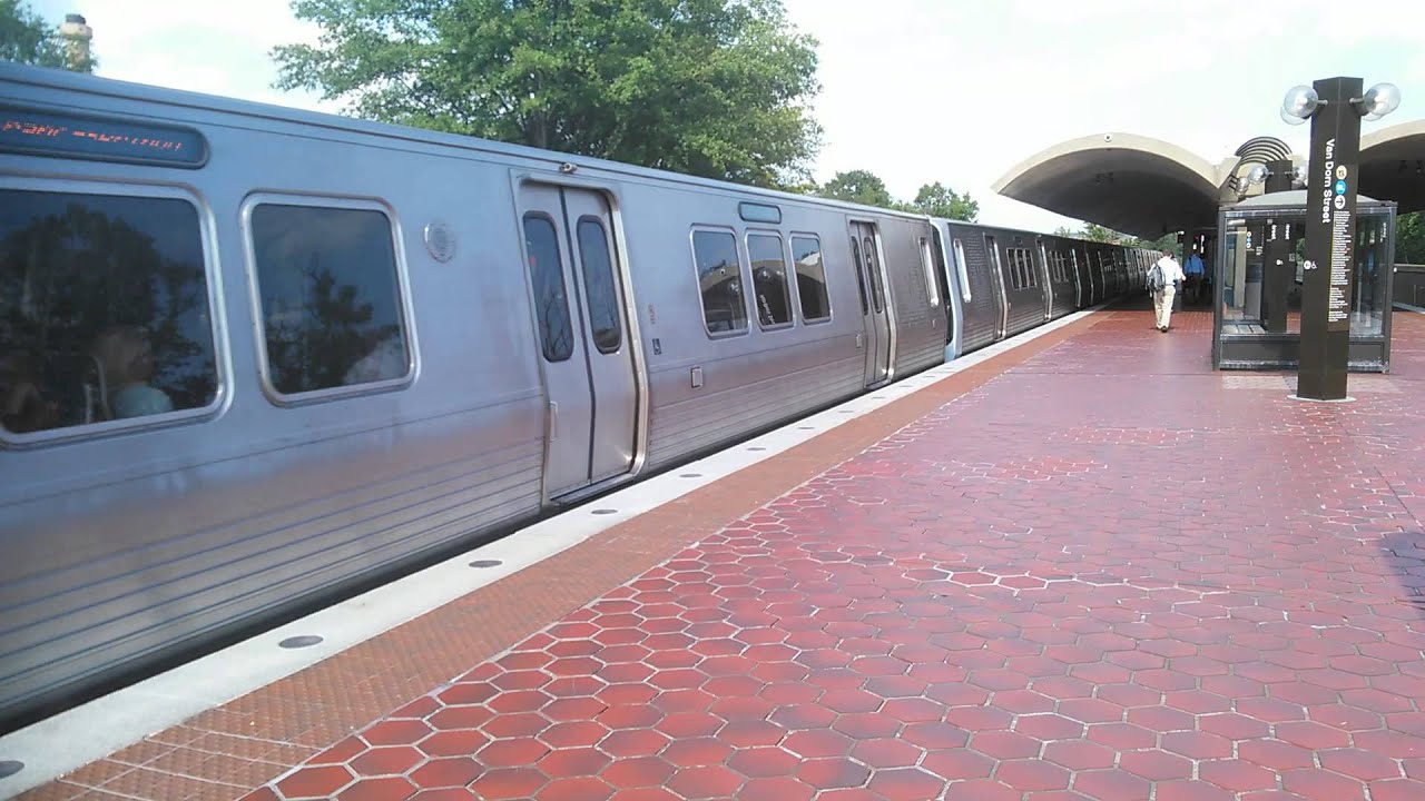 WMATA Metrorail 7000 series train on the Blue Line at Van Dorn Street ...