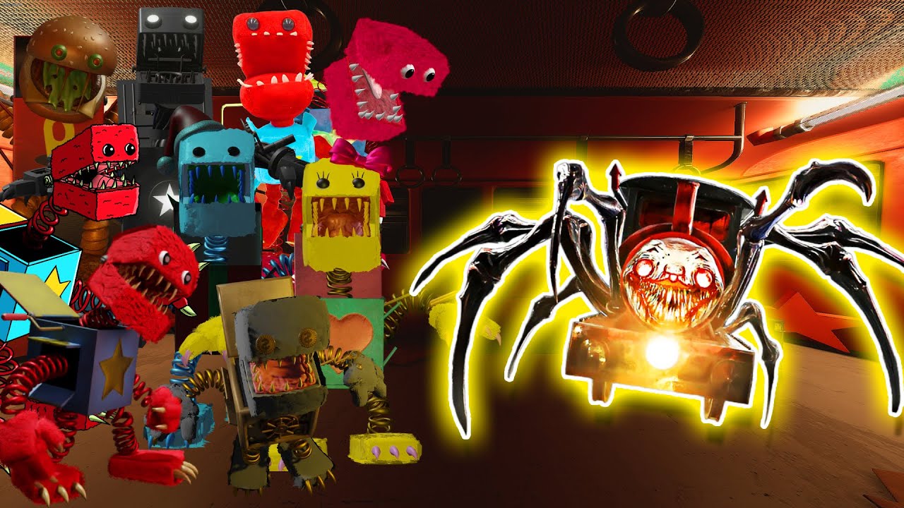 FNF Project Playtime But Choo Choo Charles VS Boxy Boo ALL PHASES 🎶 ...