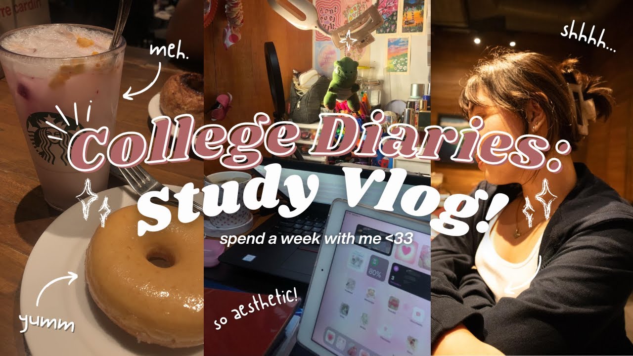 STUDY VLOG ☕️ | COLLEGE DIARIES: starbies and studies˚ ₊⁎⁺˳ ༚ - YouTube