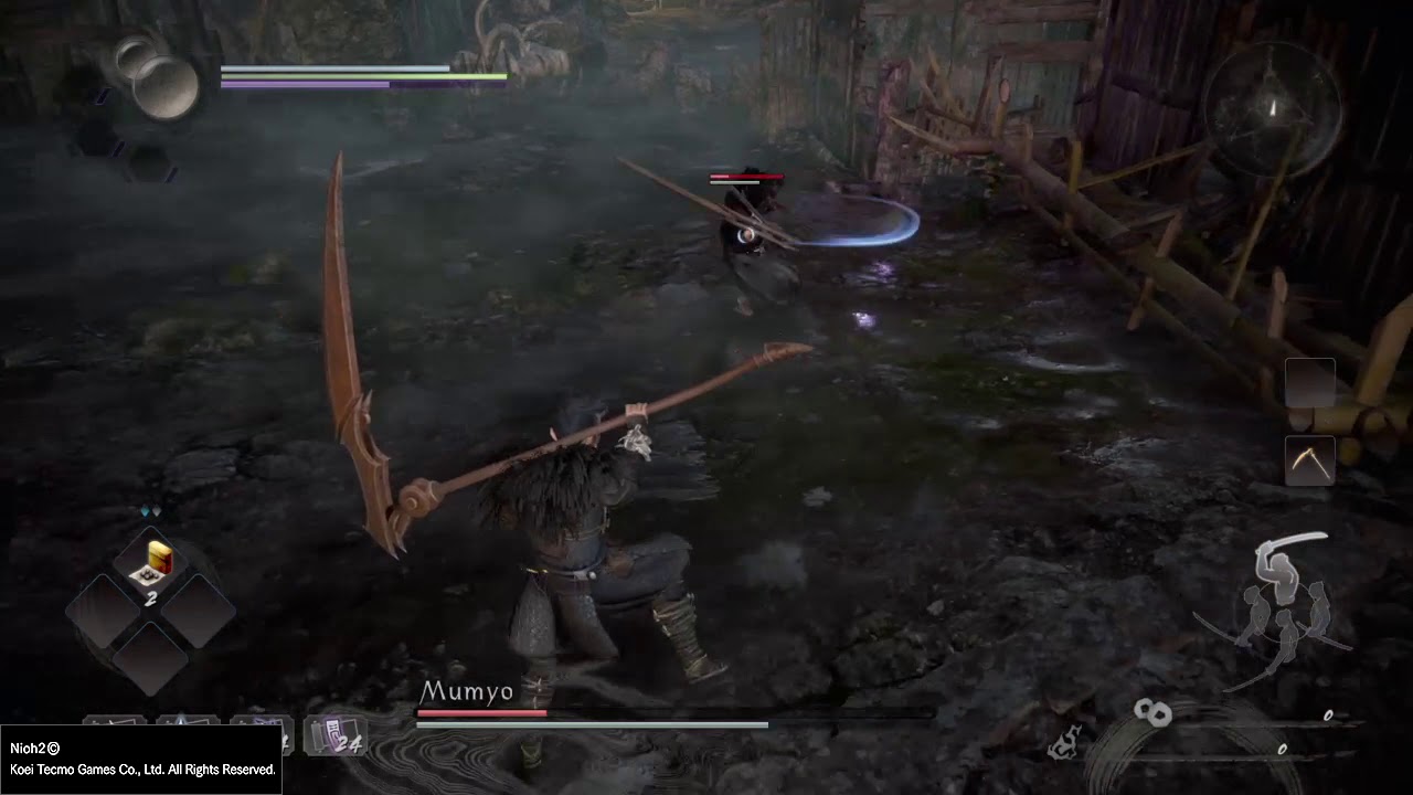 Matando Mumyo em Nioh 2! (Dojo - Foice Borboleta) - YouTube