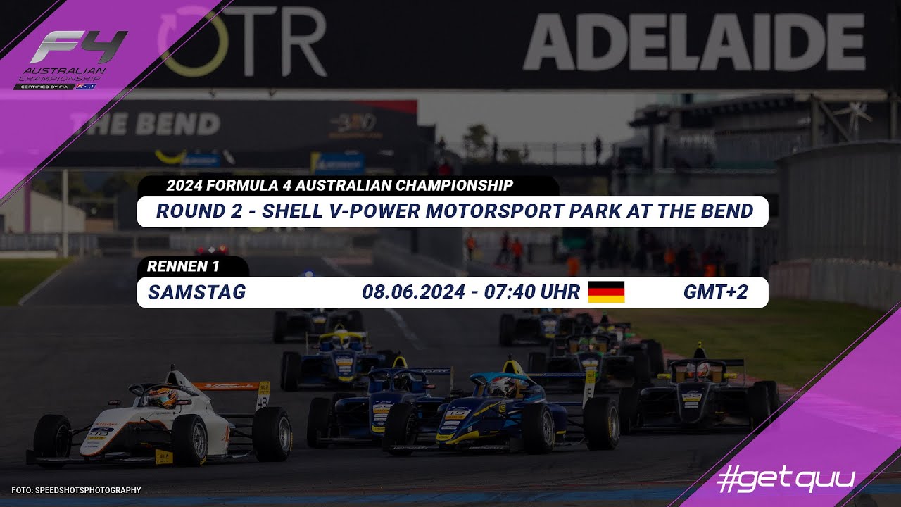 Formel 4 Australien Runde 2 Rennen 1 (Deutsch) - 2024 Formula 4 ...