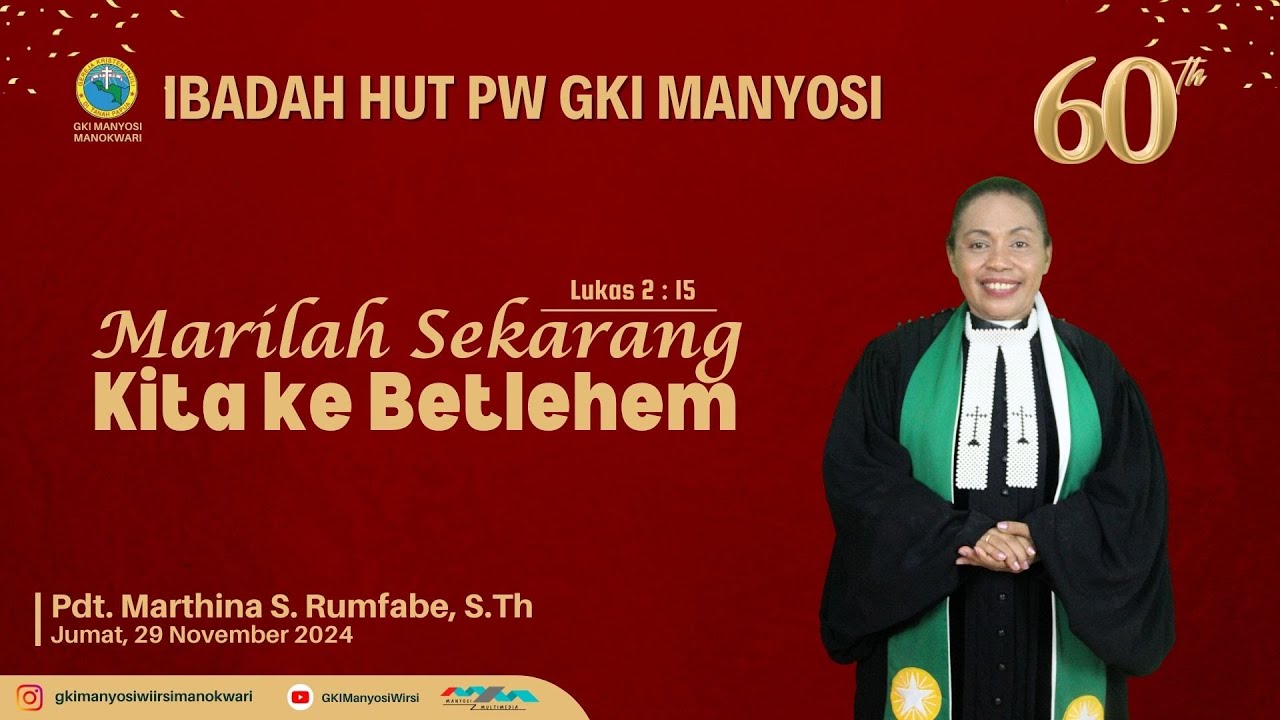 Ibadah HUT PW Jemaat GKI Manyosi | Jumat, 29 November 2023 - YouTube