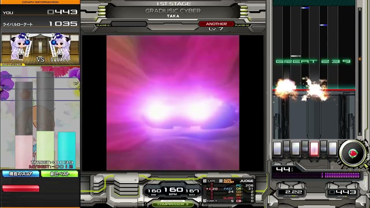 beatmania IIDX 31 EPOLIS GRADIUSIC CYBER SP Another Lv7 (侵蝕ゲージLv5) - YouTube
