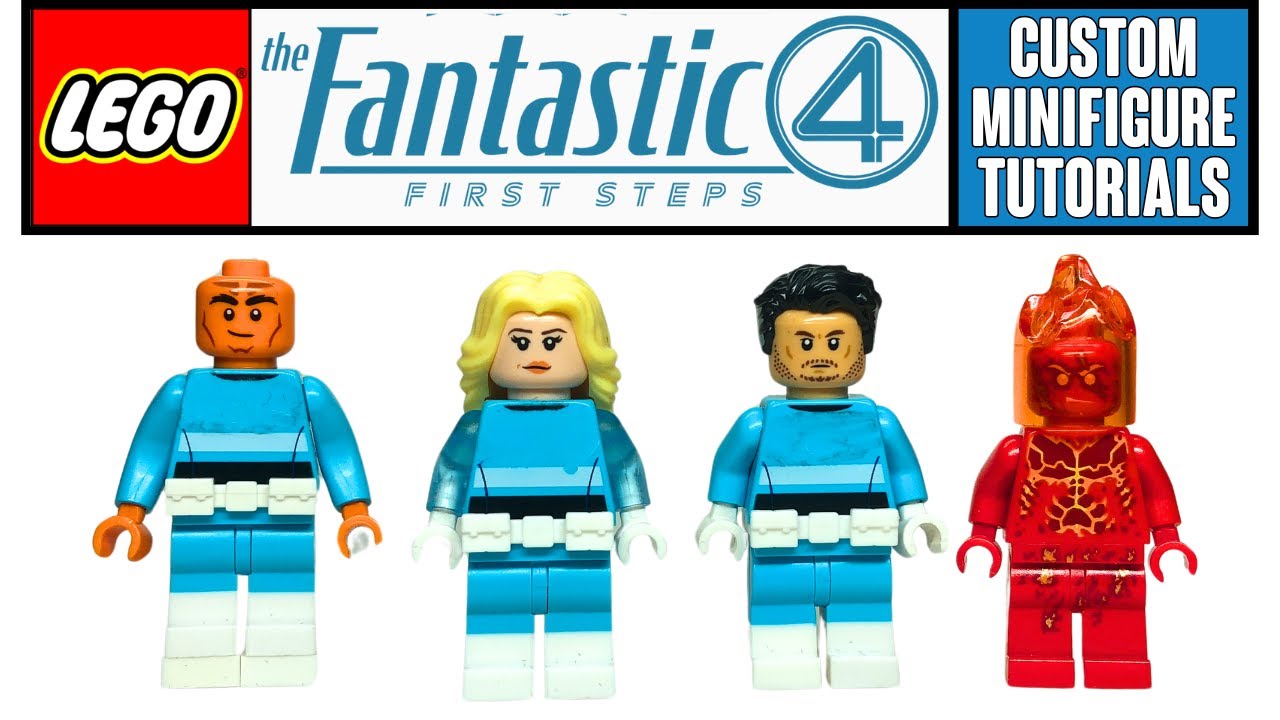 LEGO FANTASTIC FOUR: FIRST STEPS Custom Minifigure Tutorial (Teaser ...