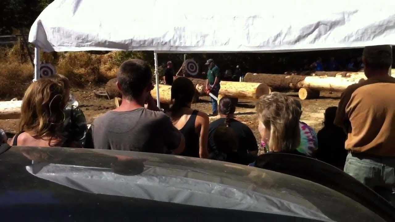 Log cutting competition - YouTube