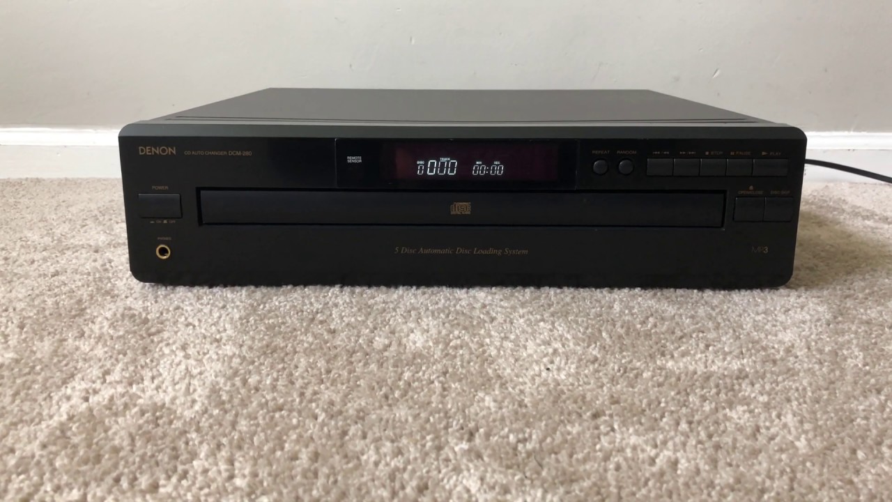 Denon DCM-280 5 Compact Disc CD Player Changer - YouTube