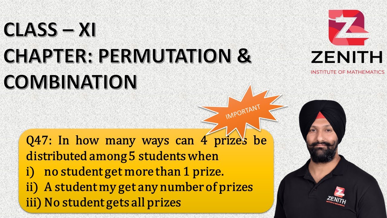 In how many ways can 4 prizes be distributed among 5 students when ...