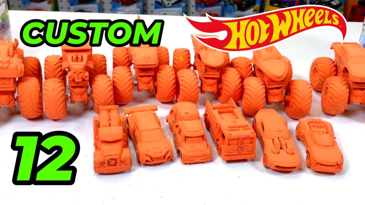 6X Hot Wheel MONSTER TRUCKS Color Reveal Color Shifters + 6X Hot Wheel ...