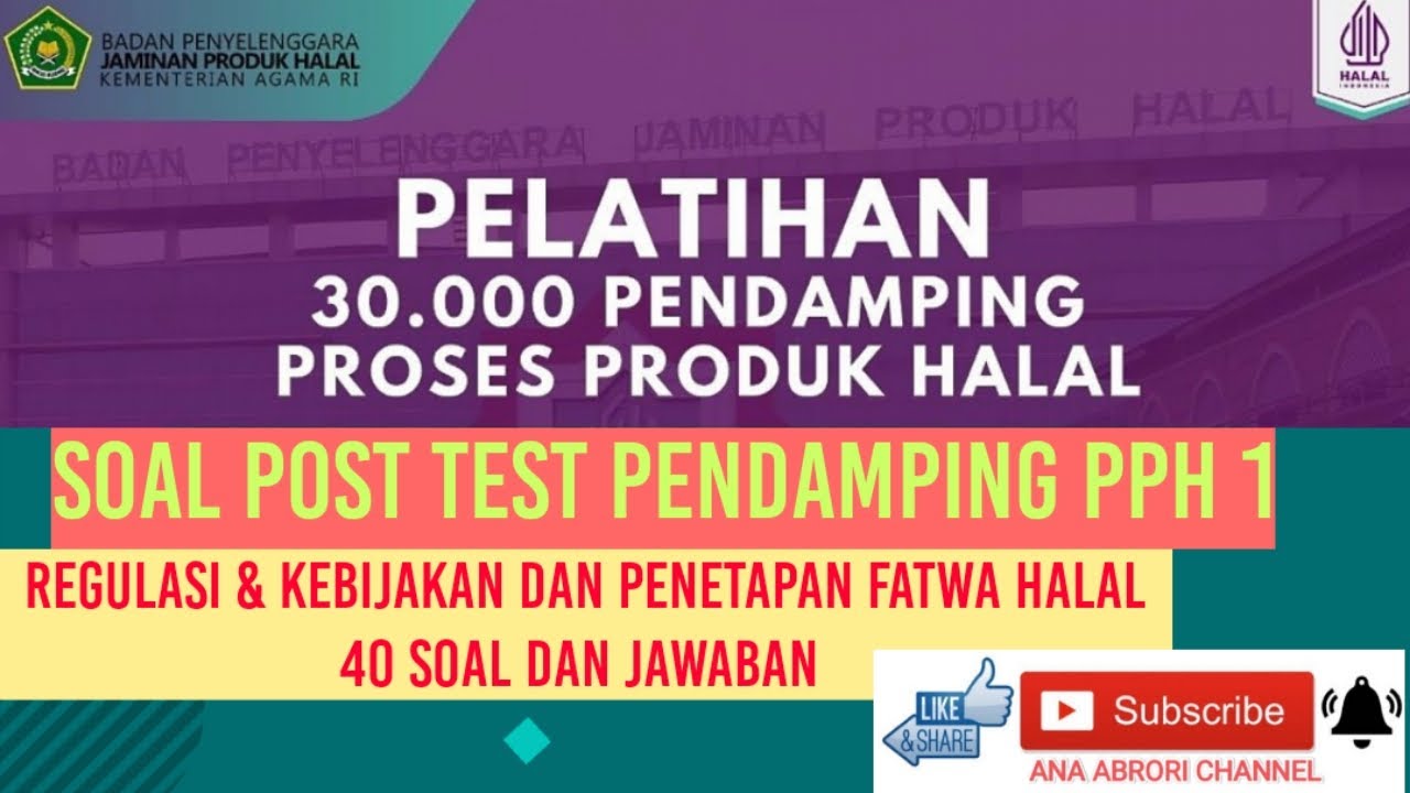 SOAL POST TEST PENDAMPING PPH 1, REGULASI & KEBIJAKAN DAN PENETAPAN ...