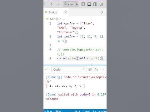 Array sort JavaScript Interview Question #shortsvideo #javascript# ...