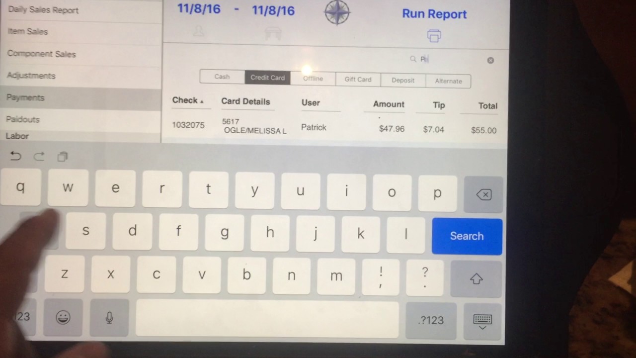 Separating Credit Card Payments by Server - YouTube