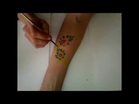 Gopi Dots 5step Design Krishna Peacock feathers - YouTube
