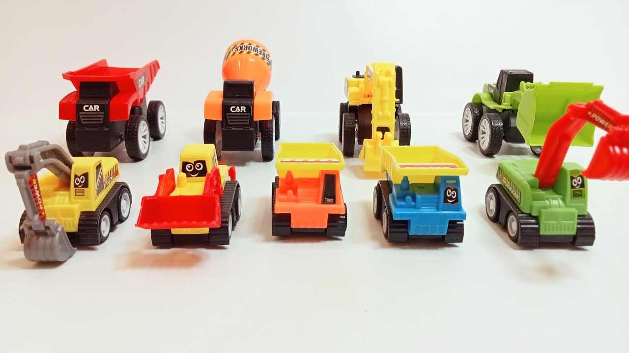 Exavator Tractor Construction Trucks for Kids Toy Video - YouTube