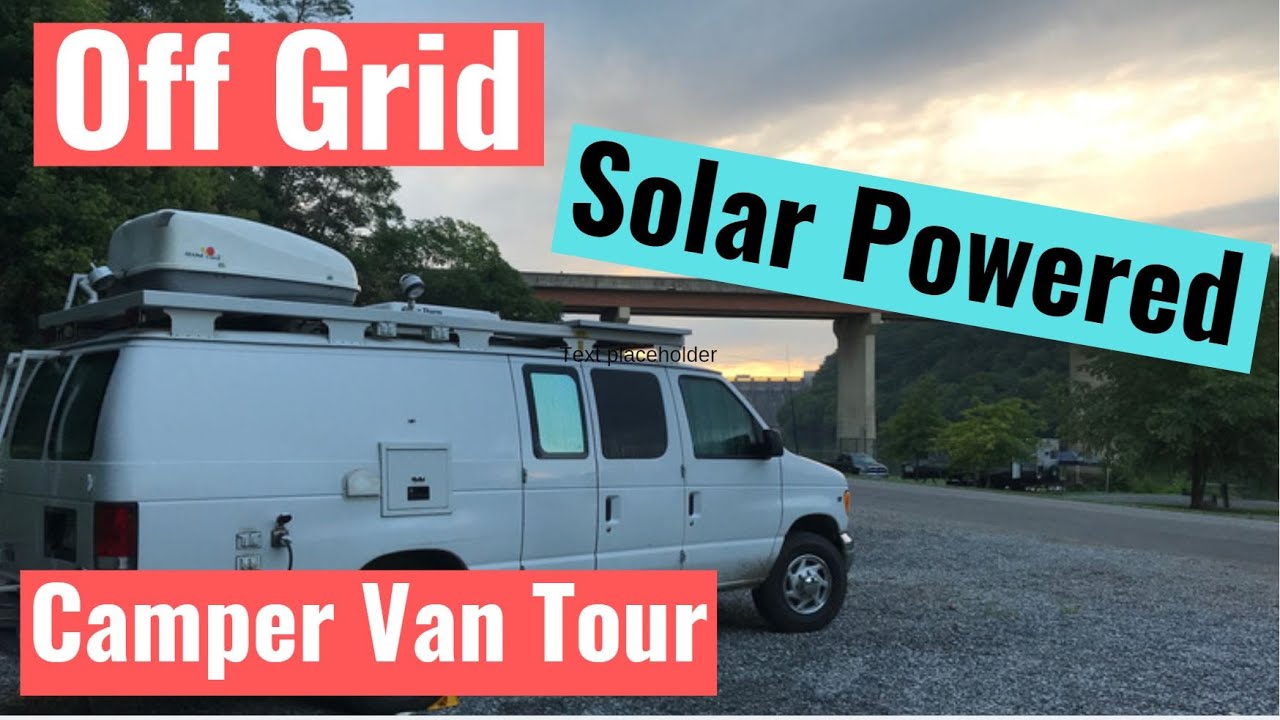 Off Grid Solar Powered Stealth Camper Van Tour - YouTube