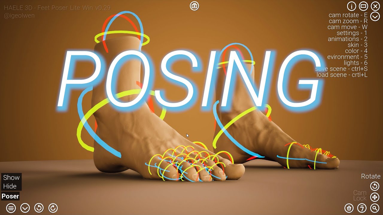 Update v0.29 Posing - HAELE 3D Feet Poser Lite - YouTube