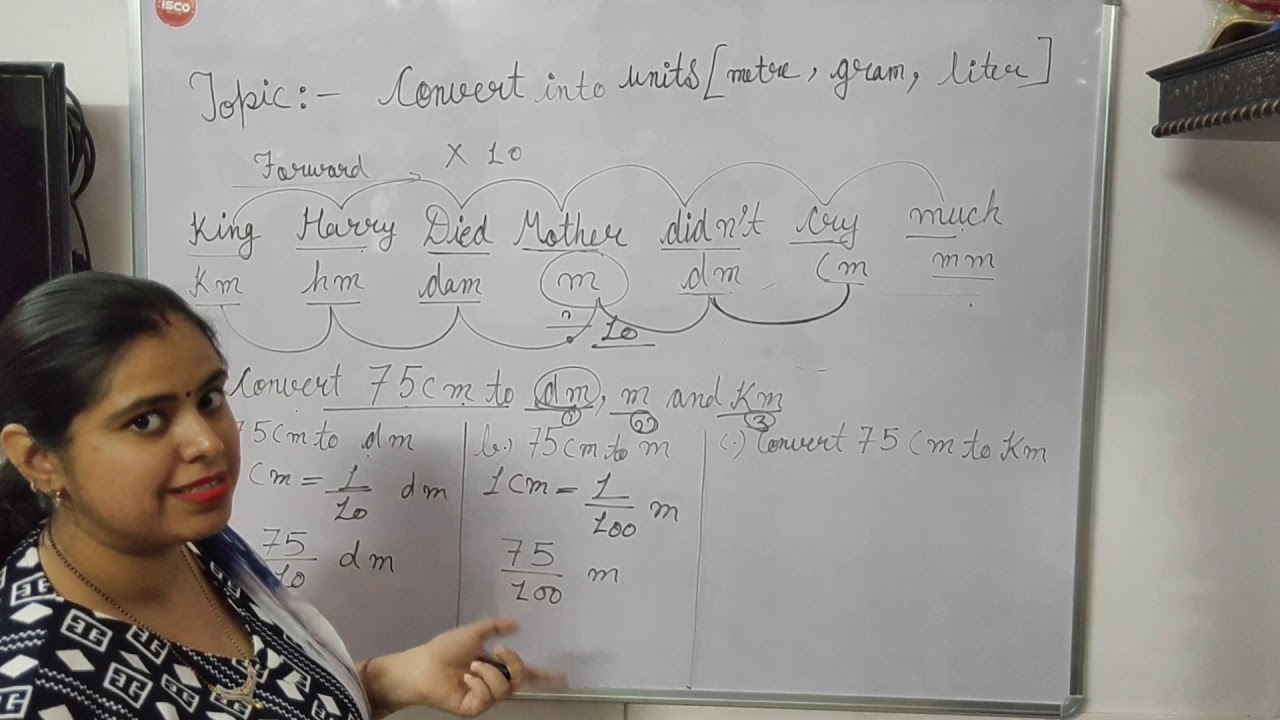 Convert into units (meter/gram/litre) - YouTube