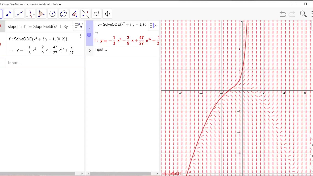 cal 2 draw slope field and solve ODE.mp4 - YouTube